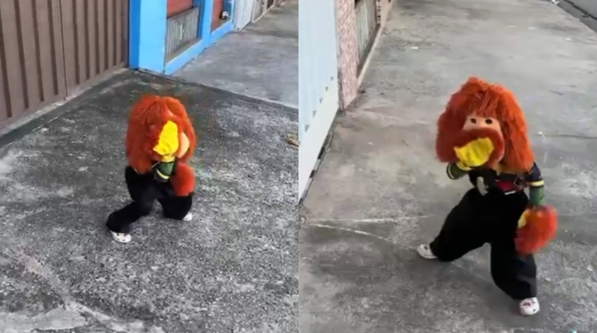 Menino viraliza ao sair fantasiado de Fofão pelas ruas do Barreiro