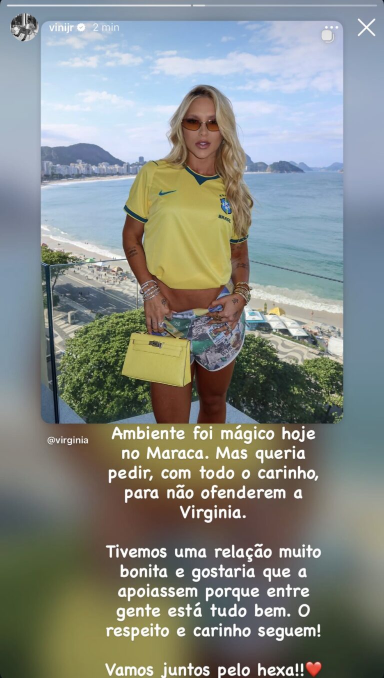 Vini Jr. sai em defesa de Virginia após vaias no Maracanã